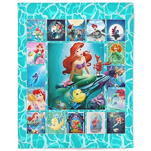 Comedy Quote Sherpa Fleece Throw Blanket The Quilt Little Winter Mermaid Flannel Warm Soft Bedding Cover for Sofa and Bed, Multicolor, 30x40in, 50x60in, 60x80in