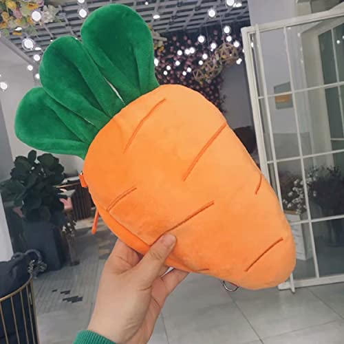 GK-O Lolita Girl Cute Carrot Pattern Plush Shoulder Bag Crossbody Bag Kawaii Handbag Wallet Purse