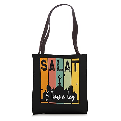 First Salat 5 Times Day Muslim Prayer Design Ramadan Kareem Tote Bag