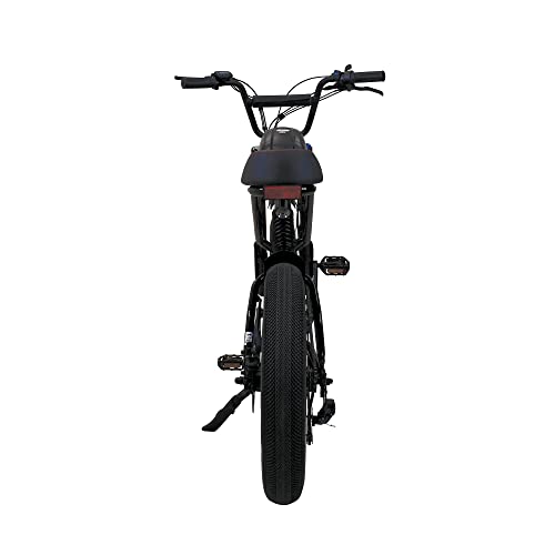 M Massimo 20" Fat Tire E-14 Urban Runner Electric Bike for Adults 48V 750W LED Headlight Taillight Full Suspension Range 43 MI 5 Speed Electric Motor 7 Speed Manual Shimano Gears, e Bike