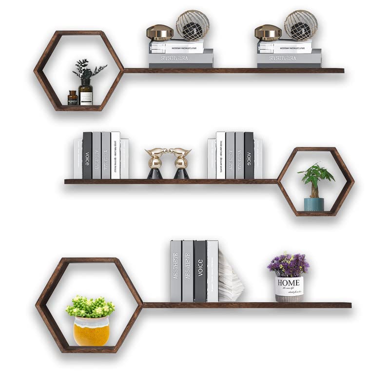 Jiofaviu 6 PCS Floating Shelves Set for Wall Décor, Wall Mounted Cube, Farmhouse Style Floating Shelf for Living Room, Bedroom, Home Decor Furniture