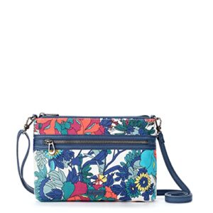 sakroots campus mini crossbody, lake flower power