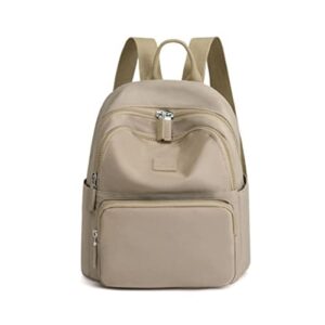 mbvbn women’s waterproof fashion mini backpack solid casual small shoulder bag purse (khaki)