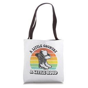 little country little hood shirt country music lover western tote bag