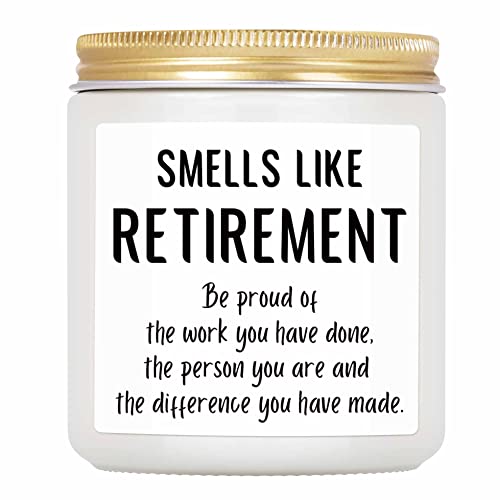 Retirement Gifts, Retirement Gifts for Women, Men, Coworker - Retirement Party Gifts, Retirement Gag Gifts, Funny Coworker Retirement Gifts, 7oz Soy Candles