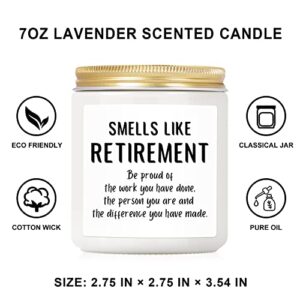 Retirement Gifts, Retirement Gifts for Women, Men, Coworker - Retirement Party Gifts, Retirement Gag Gifts, Funny Coworker Retirement Gifts, 7oz Soy Candles