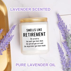 Retirement Gifts, Retirement Gifts for Women, Men, Coworker - Retirement Party Gifts, Retirement Gag Gifts, Funny Coworker Retirement Gifts, 7oz Soy Candles