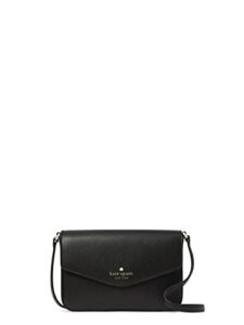 kate spade new york sadie envelope leather crossbody purse (black)