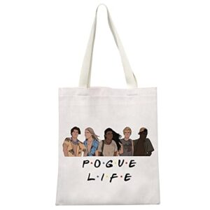 gjtim outer pouge banks zipper pouch obx north carolina friends john b jj pope kiara tote bag for women (pogue tote)