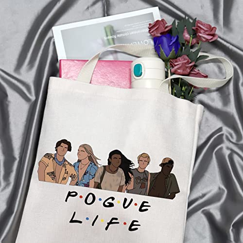 GJTIM Outer Pouge Banks Zipper Pouch OBX North Carolina Friends John B JJ Pope Kiara Tote Bag for Women (Pogue Tote)