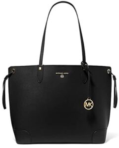 michael michael kors women’s edith large saffiano leather tote bag black