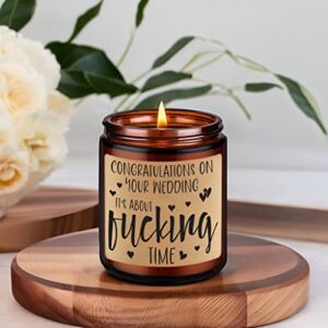 GSPY Scented Candles - Wedding Gifts for Couple - Congratulations on Your Wedding, Funny Wedding Gifts, Wedding Candles - Best Friend Wedding Gift, Newlywed Gift, Bride and Groom Gifts, Marriage Gifts