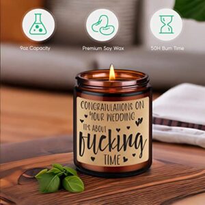 GSPY Scented Candles - Wedding Gifts for Couple - Congratulations on Your Wedding, Funny Wedding Gifts, Wedding Candles - Best Friend Wedding Gift, Newlywed Gift, Bride and Groom Gifts, Marriage Gifts