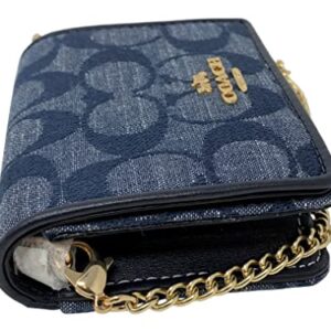 Coach Mini Wallet on a Chain in Signature Chambray Style No. C8667