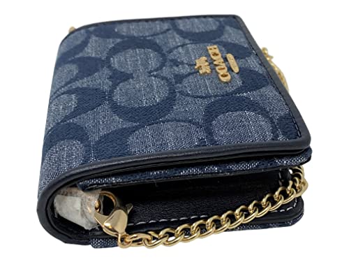 Coach Mini Wallet on a Chain in Signature Chambray Style No. C8667