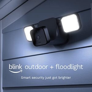 Blink Floodlight camera - Wireless smart security Outdoor camera (3rd Gen) + LED mount, two-year battery, motion detection - 2 camera system (Black)