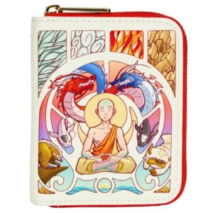 avatar: the last airbender aang meditation glow in the dark zip around wallet