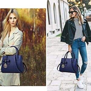 S.G Purses and Handbags for Women Fashion Ladies PU Leather Top Handle Satchel Shoulder Tote Bags (BLUE)