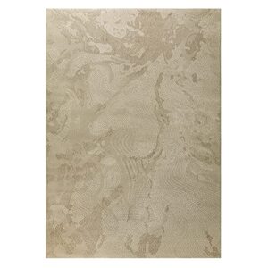 Antep Rugs Abstract 8x10 Dotted High-Low Textured Indoor Area Rug BAB5863 (Beige, 7'10" x 10')