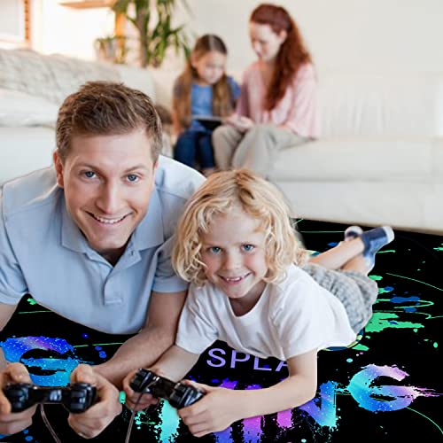 Tveinard Game Rug Teen Boys Carpets Gamepad Living Room Rug Gamer Bedroom Area Rugs Controller Player Home Decor Non-Slip Sofa Floor Mat,39"x59"