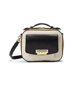 zac zac posen earthette small box crossbody – color-block khaki one size