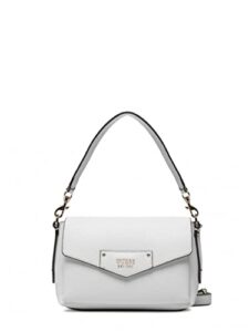 guess eco brenton flap shoulder bag white one size