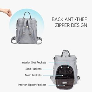 CORALDAISY Backpack Purse for Women Leather Antitheft Backpack Convertible Shoulder Bag Fashion Travel Back Pack Purse Women Small Size