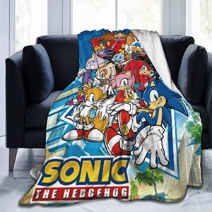 hujian cartoon blanket ultra-soft throw blanket air conditioner blanket micro fleece blanket light weight blanket for bed couch living room 50”x40”