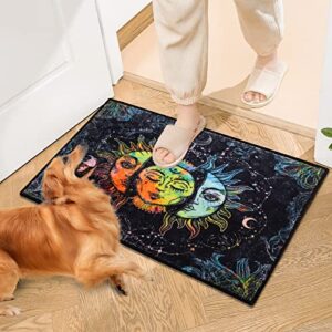 Creative Area Rug Carpet Anti-Slip Super Absorbent Carpet Bathroom Door Mat Sun Moon Carpet Home Living Room Bedroom Bathroom Decorative Carpet Plush Carpet with Anti-Slip Backing Carpet 20x31 Inch