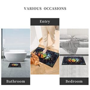 Creative Area Rug Carpet Anti-Slip Super Absorbent Carpet Bathroom Door Mat Sun Moon Carpet Home Living Room Bedroom Bathroom Decorative Carpet Plush Carpet with Anti-Slip Backing Carpet 20x31 Inch