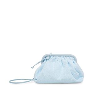 steve madden womens nikki-t steve madden nikki t terry cloth clutch crossbody, blue, one size us