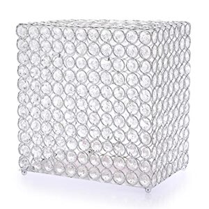 elldoo crystal wedding card box, rectangle money card box silver gift for wedding receptions, centerpiece decor, anniversary, keepsake, gift display box