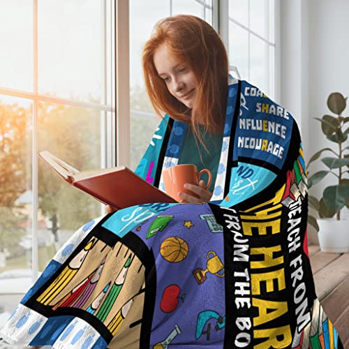 Teacher Appreciation Gifts, Teacher Blanket 60"x50", Teacher Gifts for Women Men, Birthday Gifts for Teacher Mentor, Back To School Gifts Ideas for Teachers Day Christmas, To My Teacher Throw Blanket