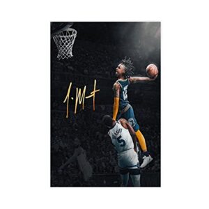 qewrt ja morant poster basketball portrait art 1 picture canvas bedroom wall decor print offices dorm room decor