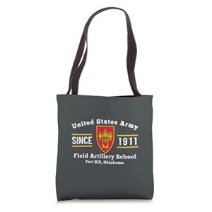 field artillery school king of battle fort sill ok tote bag