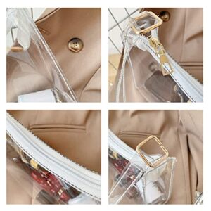 Lackycc Clear Crossbody Bag Shoulder Handbag,Clear Purses for Women Cute Clutch Small Clear Purse Bag Stadium Approved for concerts,