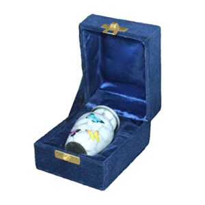 small designer butterfly urns with a keepsake velvet box for human ashes | handcrafted cremation urns for human remains