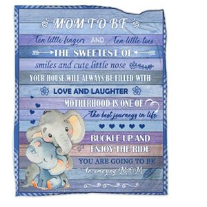 nvdoxsa mom to be blanket gift for new mom, pregnancy new mom gifts for women, elephant mom anniversary throw blankets 50″x 60″