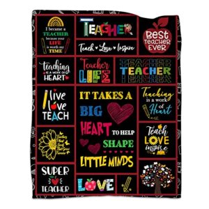 jopjoliw teacher gifts blanket-teacher gifts for women men-teacher appreciation gifts-teacher graduation birthday back to school gifts throw blankets 60″x50″ -1