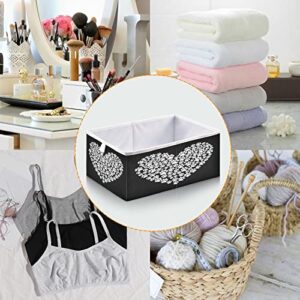 ALAZA I Love Dog Paw Print 11 Inch Cube Storage Bin Organizer Foldable Basket for Closet Cabinet Shelf Office