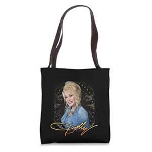 dolly parton denim smile tote bag