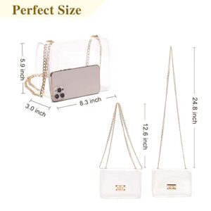 Clear Purse for Women, Clear Crossbody Bag Stadium Approved, Clear Handbag Clear Bag for Women