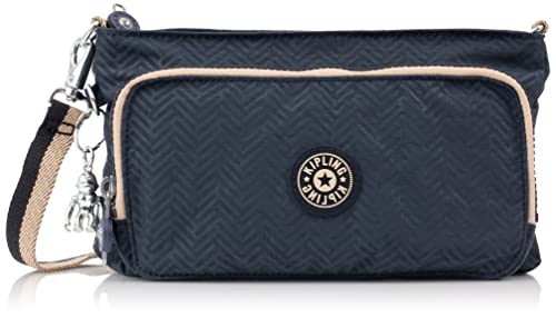 Kipling Womens Women's Myrte Crossbody Handbag, Metallic Purse, Nylon Clutch and Waist Convertible Bag, Endless Bl Emb, 9.5 L x 5.75 H 1.75 D US