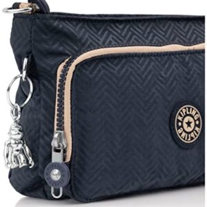 Kipling Womens Women's Myrte Crossbody Handbag, Metallic Purse, Nylon Clutch and Waist Convertible Bag, Endless Bl Emb, 9.5 L x 5.75 H 1.75 D US