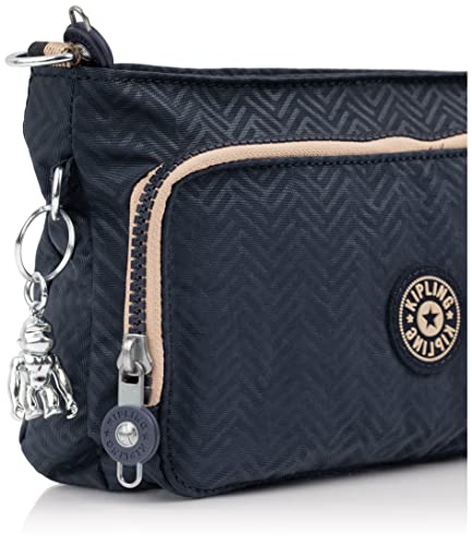 Kipling Womens Women's Myrte Crossbody Handbag, Metallic Purse, Nylon Clutch and Waist Convertible Bag, Endless Bl Emb, 9.5 L x 5.75 H 1.75 D US