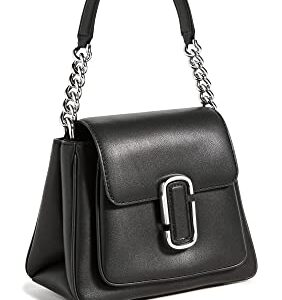 Marc Jacobs Women's The J Marc Chain Mini Satchel, Black/Silver, One Size