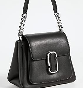 Marc Jacobs Women's The J Marc Chain Mini Satchel, Black/Silver, One Size