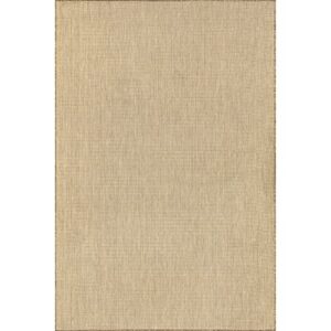 nuLOOM Easy-Jute Nakia Solid Indoor/Outdoor Area Rug, 9' 6" x 12', Natural