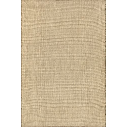 nuLOOM Easy-Jute Nakia Solid Indoor/Outdoor Area Rug, 9' 6" x 12', Natural