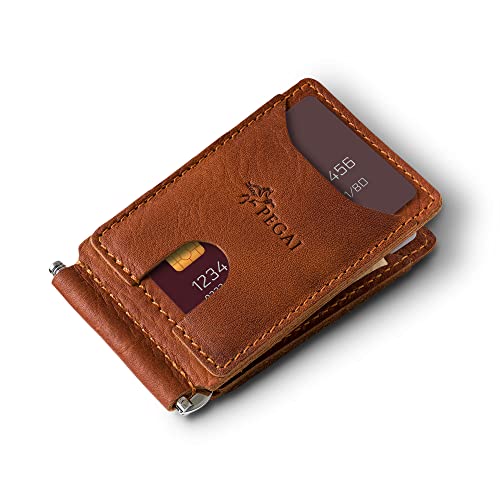 PEGAI Leather Moneyclip Wallet - MAX (Rust)